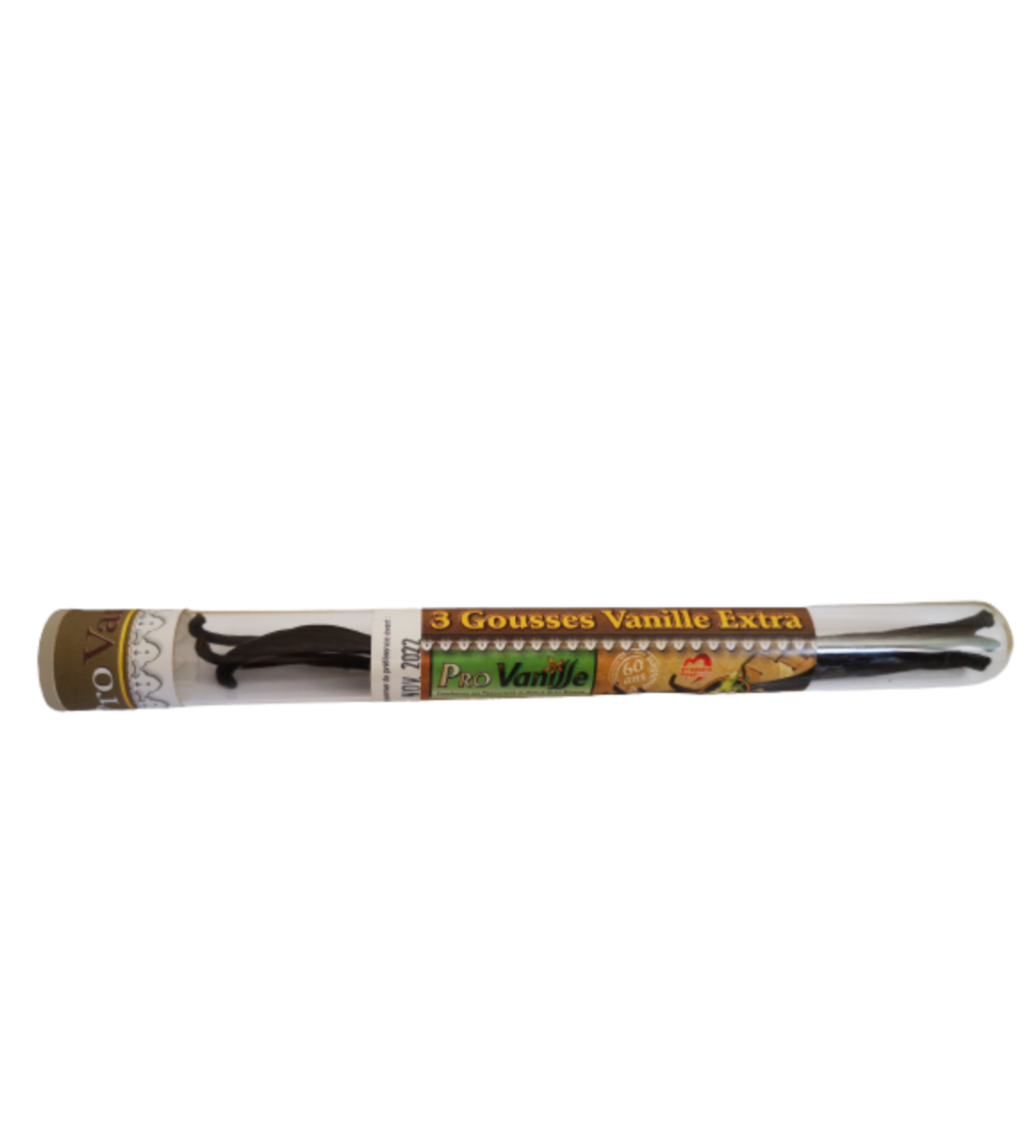 Vanille de La Réunion : 3 gousses + de 14 cm - Agroepices